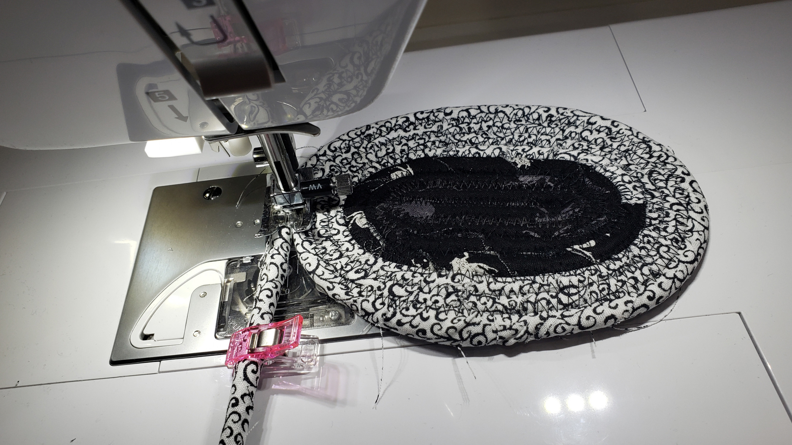 Fabric Covered Corded Rug